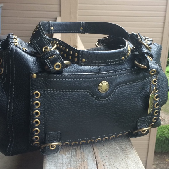 Coach | Bags | Coach Studded Black Leather Purse | Poshmark